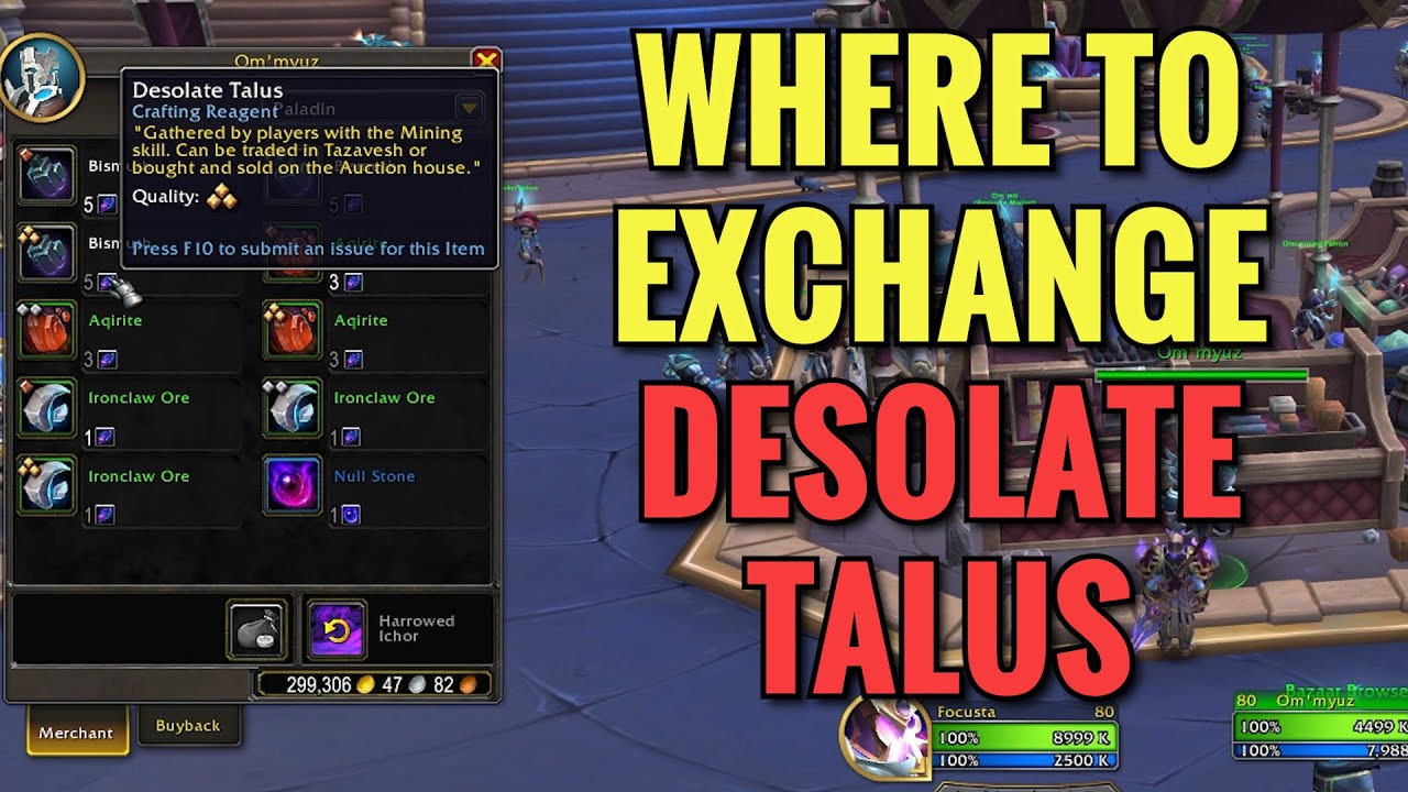 Where To Exchange Desolate Talus For Other Reagents (WoW TWW) - YouTube