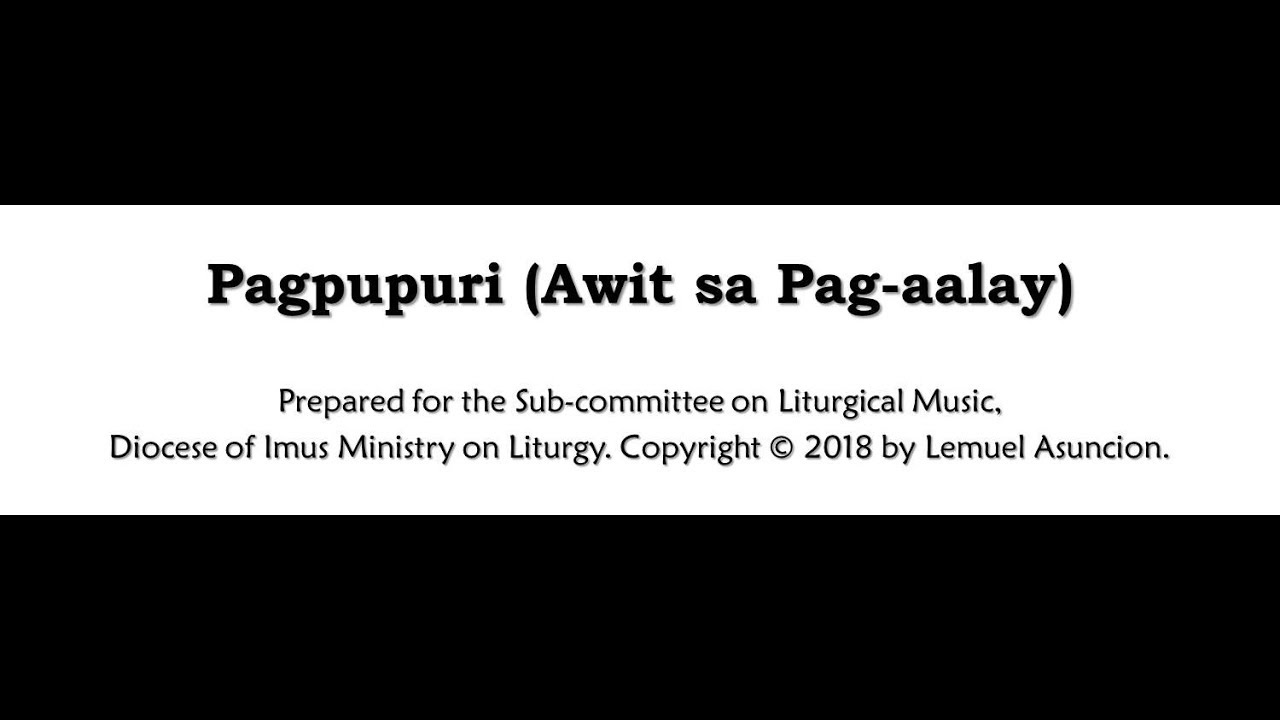 Pagpupuri (Awit sa Pag aalay) Instrumental by Lemuel Asuncion - YouTube