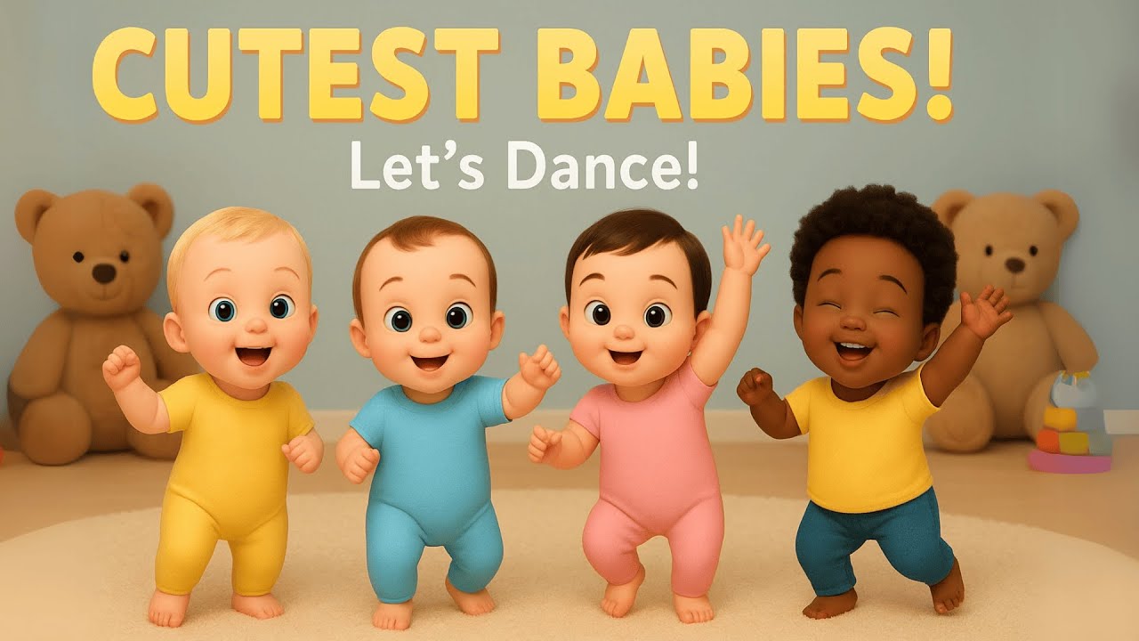 CUTEST Baby Dance Party! 👶🎶 Fun Nursery Rhyme Song for Toddlers! 🎉 ...