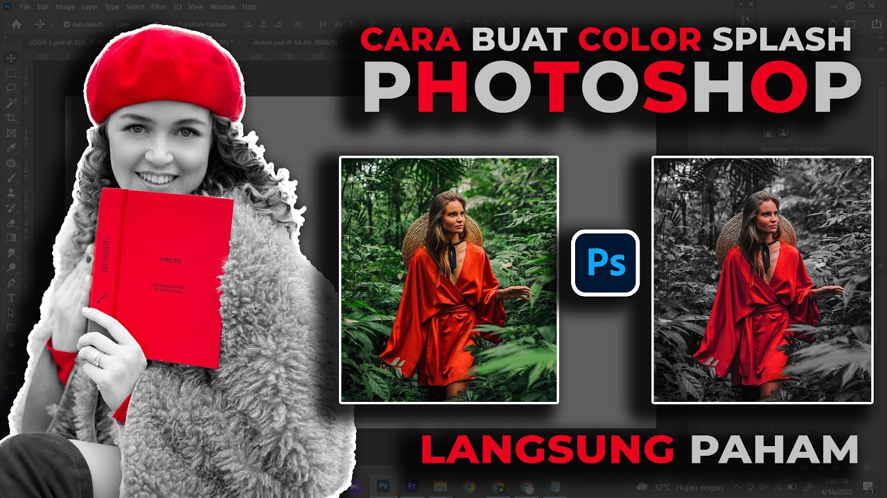 CARA BUAT COLOR SPLASH PHOTOSHOP !! Cara Memunculkan Warna Object ...