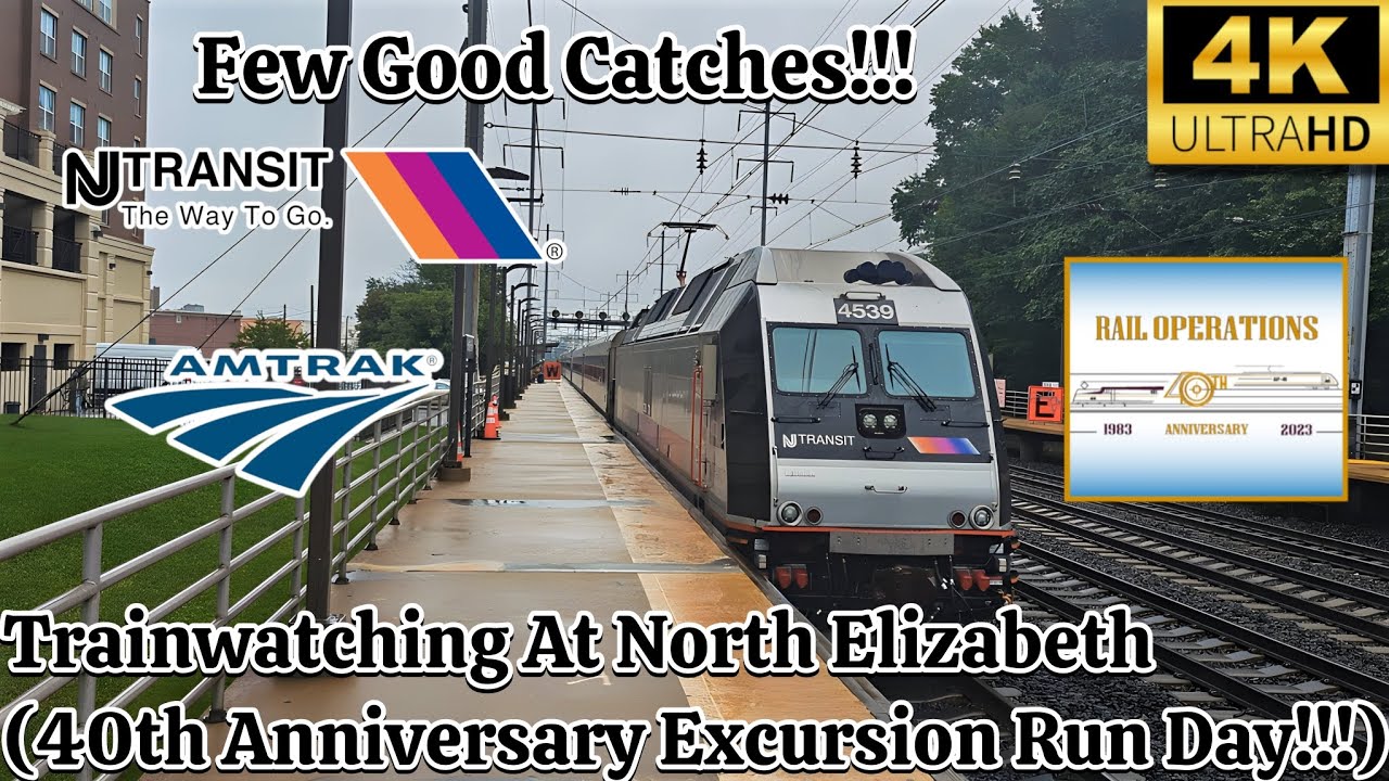 1 Hour Of NJ Transit & Amtrak Train Watching At North Elizabeth (40th ...