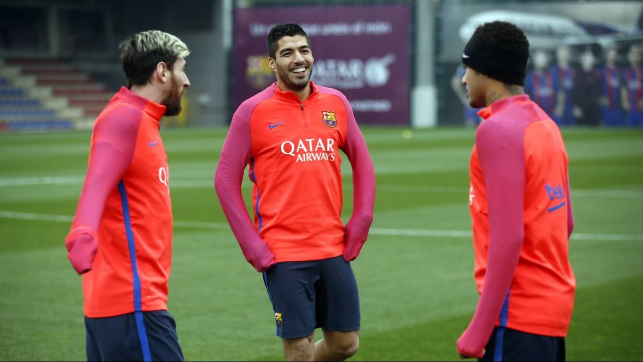 FC Barcelona training session: Gearing up for the Barcelona derby - YouTube