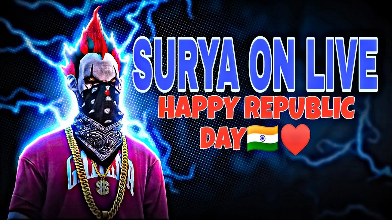 SURYA ON LIVE HAPPY REPUBLIC DAY GUYS🇮🇳 FF LIVE IN TeLUGU - YouTube
