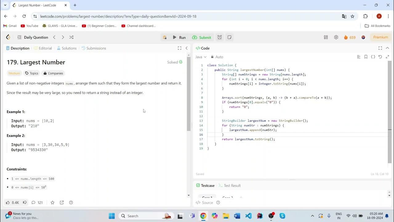 179. Largest Number | Leetcode - YouTube