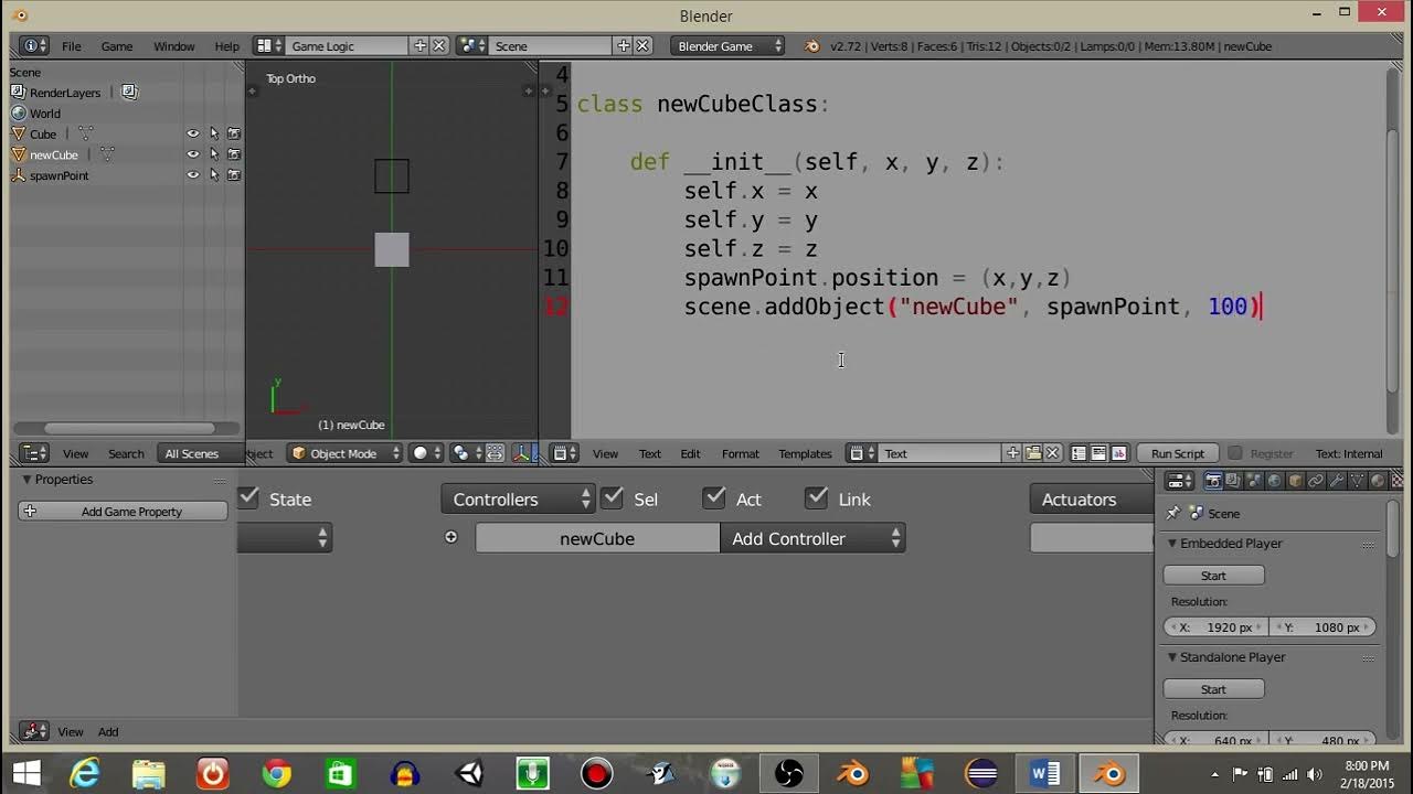 UPBGE - Using Classes To Randomize Object Position Python - YouTube