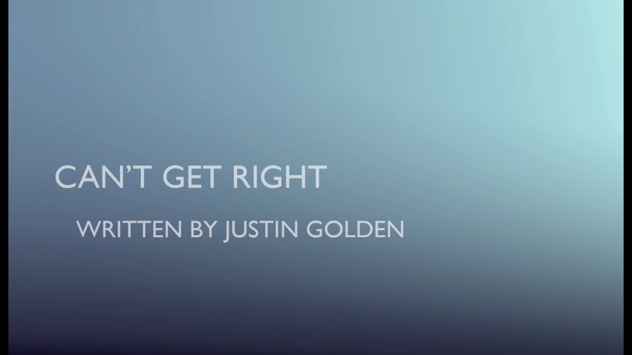 Can't Get Right (performed at Bellevue College) - YouTube