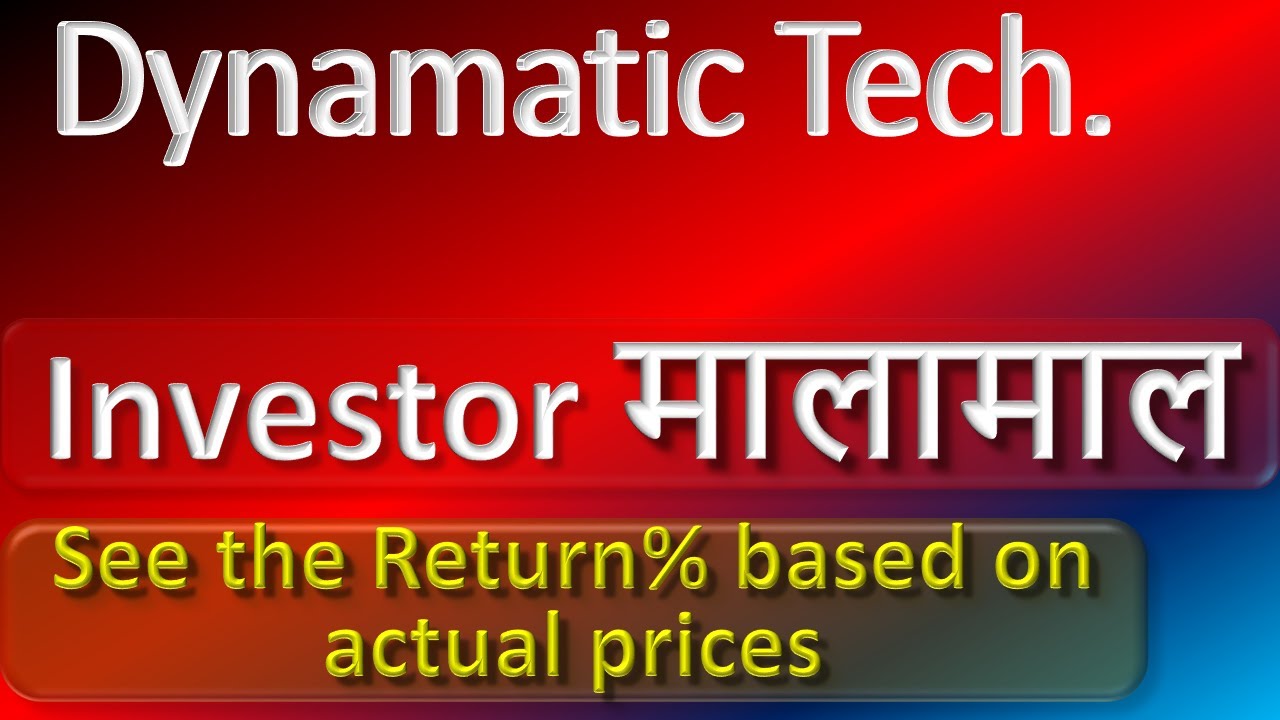Dynamatic Tech. Price Analysis - YouTube