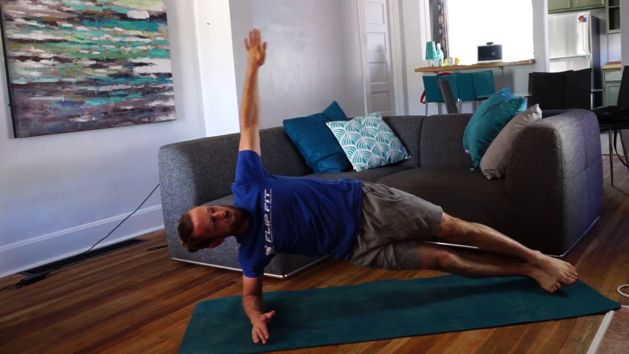 SIDE PLANK ARM RAISE - YouTube
