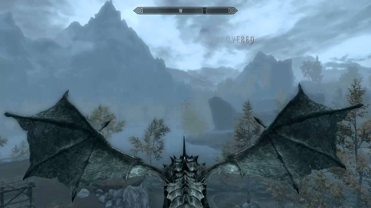 Skyrim - Flyable Dragon Races Mod - YouTube