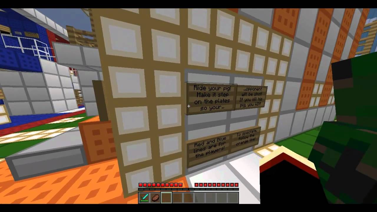 [Minecraft] Woosh Games #1 Pig Rodeo - YouTube