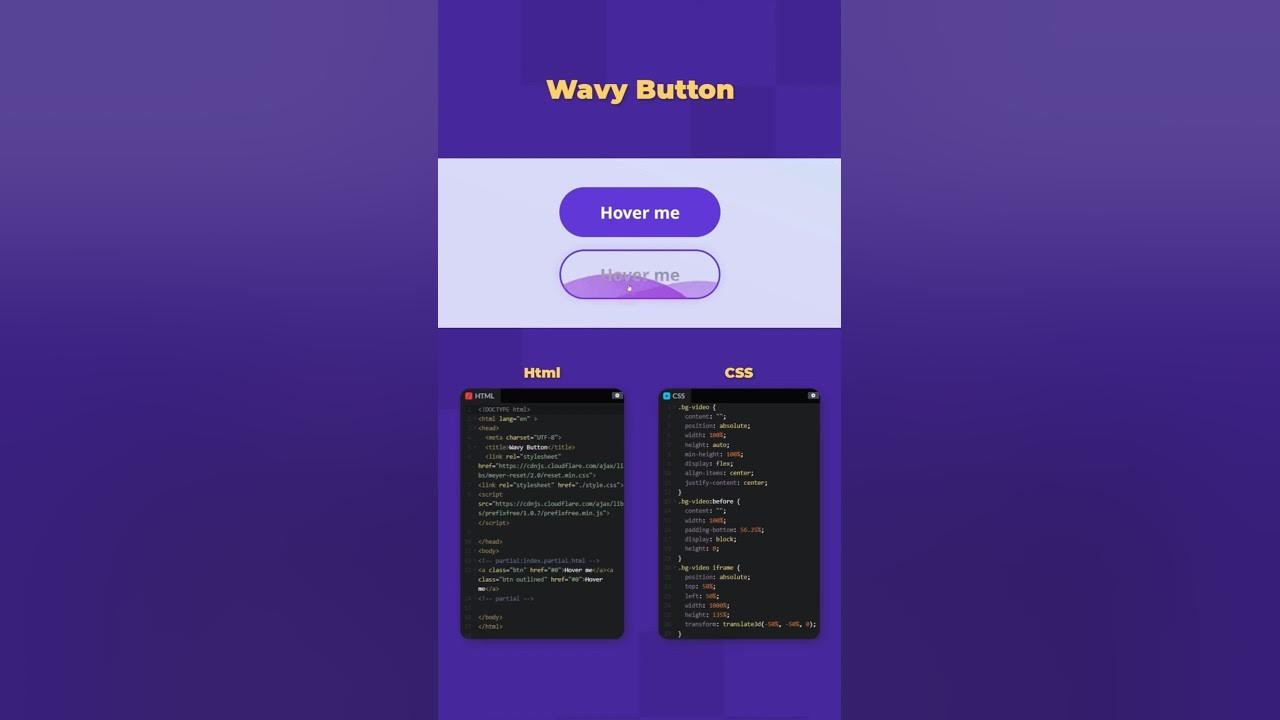 Wavy Button In Html And Css Html5 Css3 Js Javascript Webdesign Ui