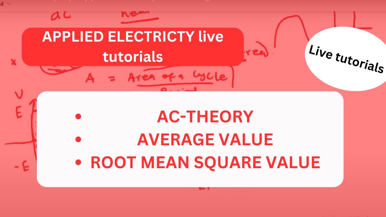 Alternating current circuit (AC) - applied electricity live tutoring ...