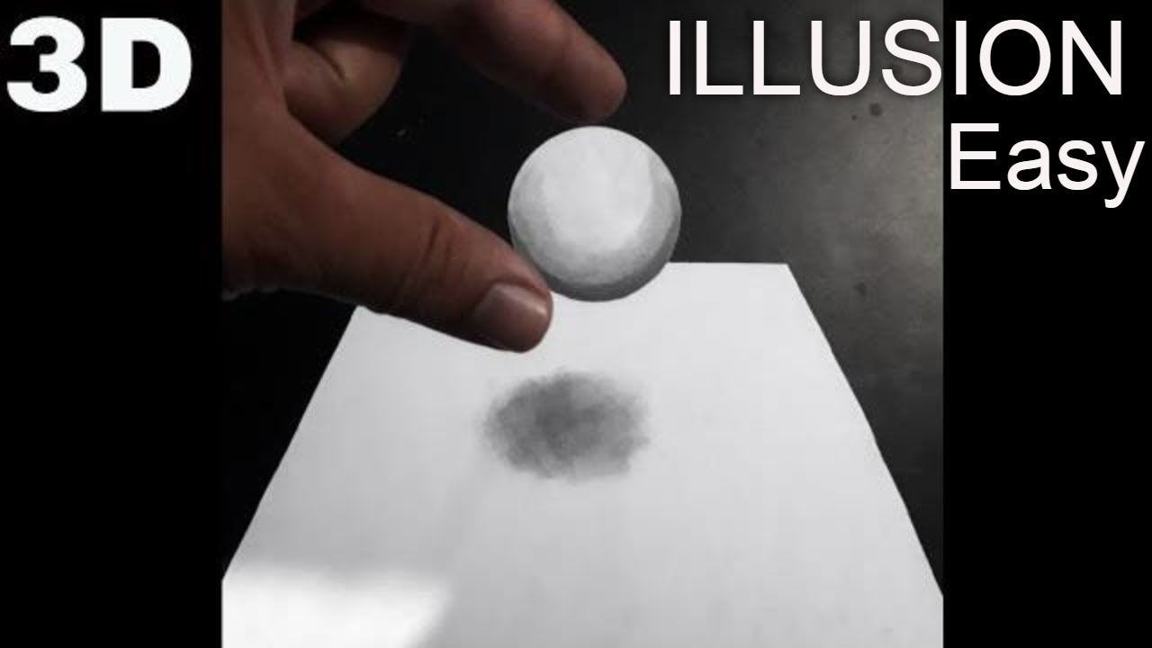 How To Draw 3d Ball Illusion | 3d Ball Illusion | 3d art - YouTube