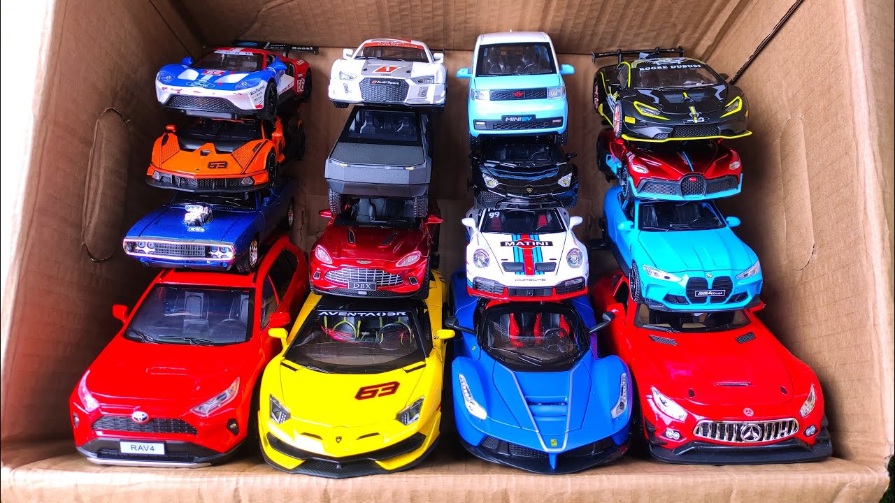 Box Full of Various Miniature Cars, Sport, SUV, Off Road, Electric ...