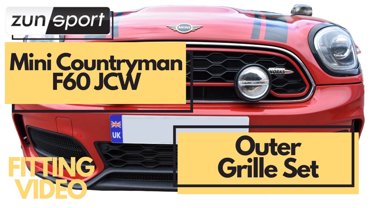 Mini Countryman F60 JCW ZUNSPORT Outer Grille Set - YouTube