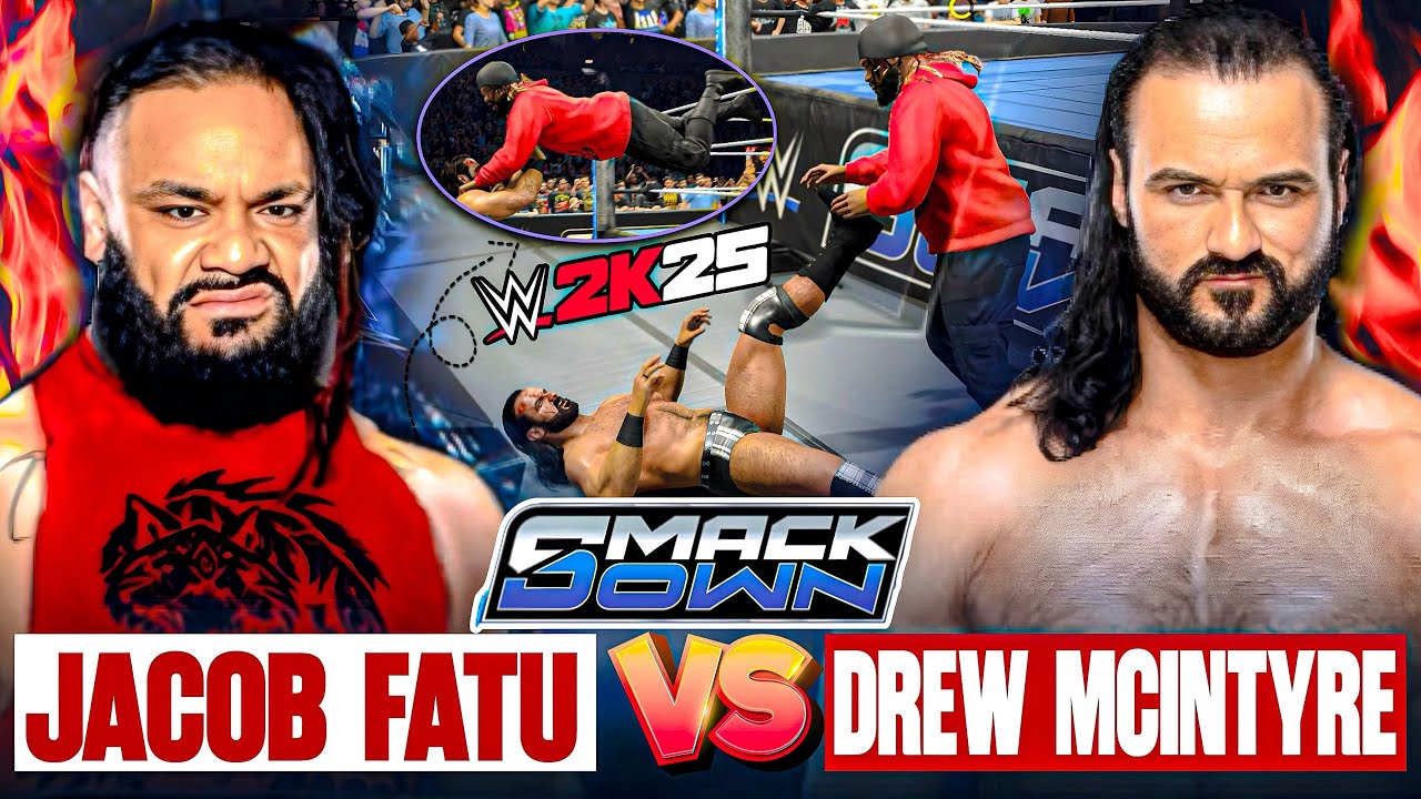 WWE 2k25 | Jacob Fatu Vs Drew Mcintyre | US Championship - YouTube