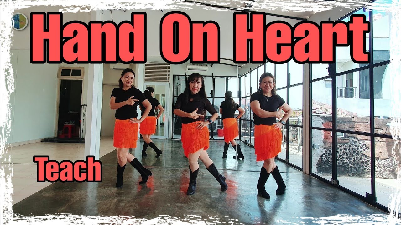🤝Hand On Heart Line Dance (Teach) - YouTube
