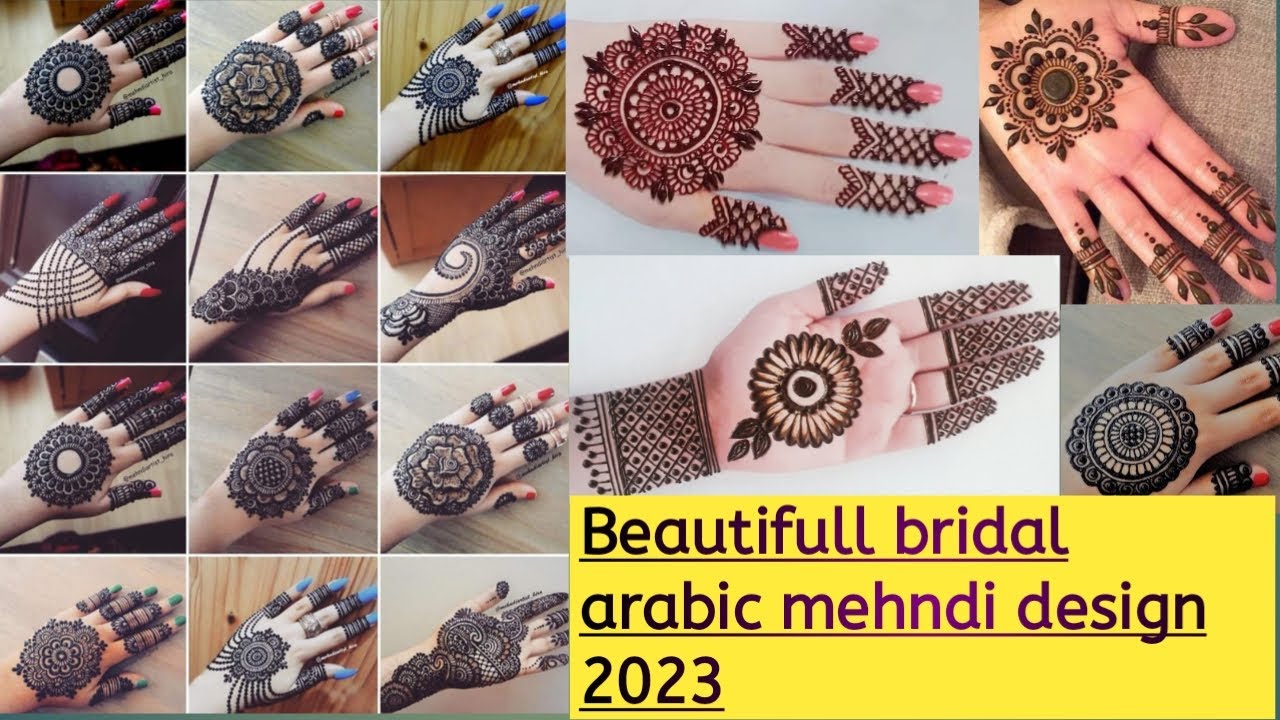 Mehndi design 2023 bridal, flower&arabic meh - YouTube