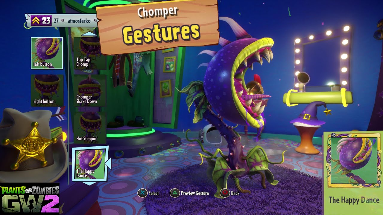 All Chomper Gestures / Plants vs Zombies Garden Warfare 2 - YouTube