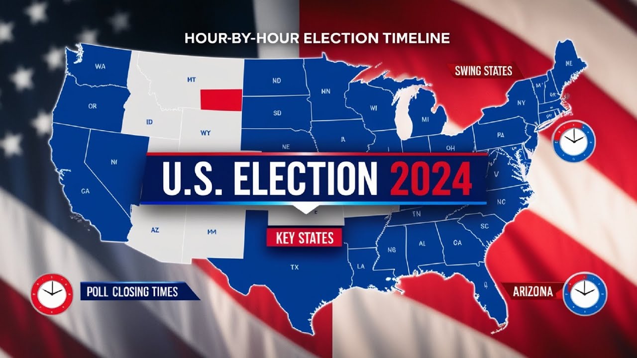 U.S. Election Day 2024: Hour-by-Hour Poll Closing Times and Key Swing ...