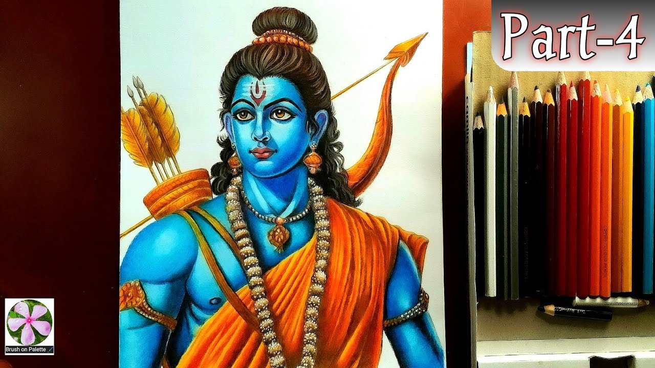 Drawing of Shree Ram Ji with Colour Pencils (Part-4 ...
