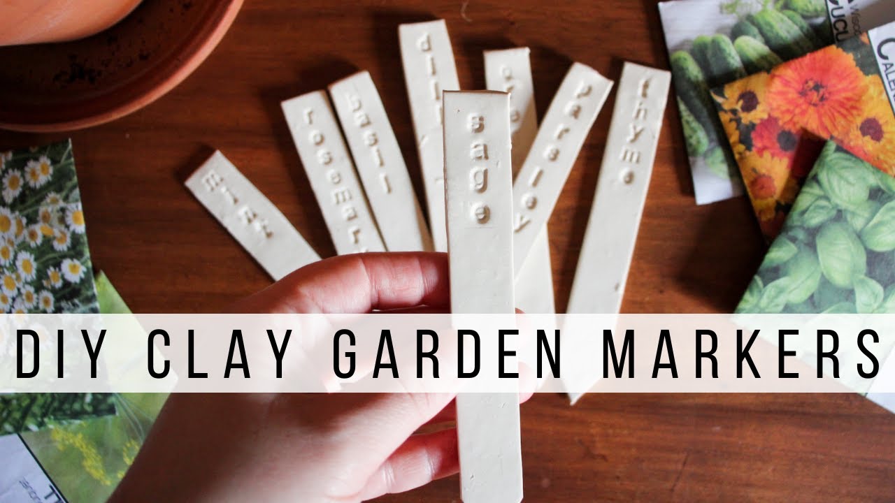 How to Make DIY Clay Garden Markers - YouTube