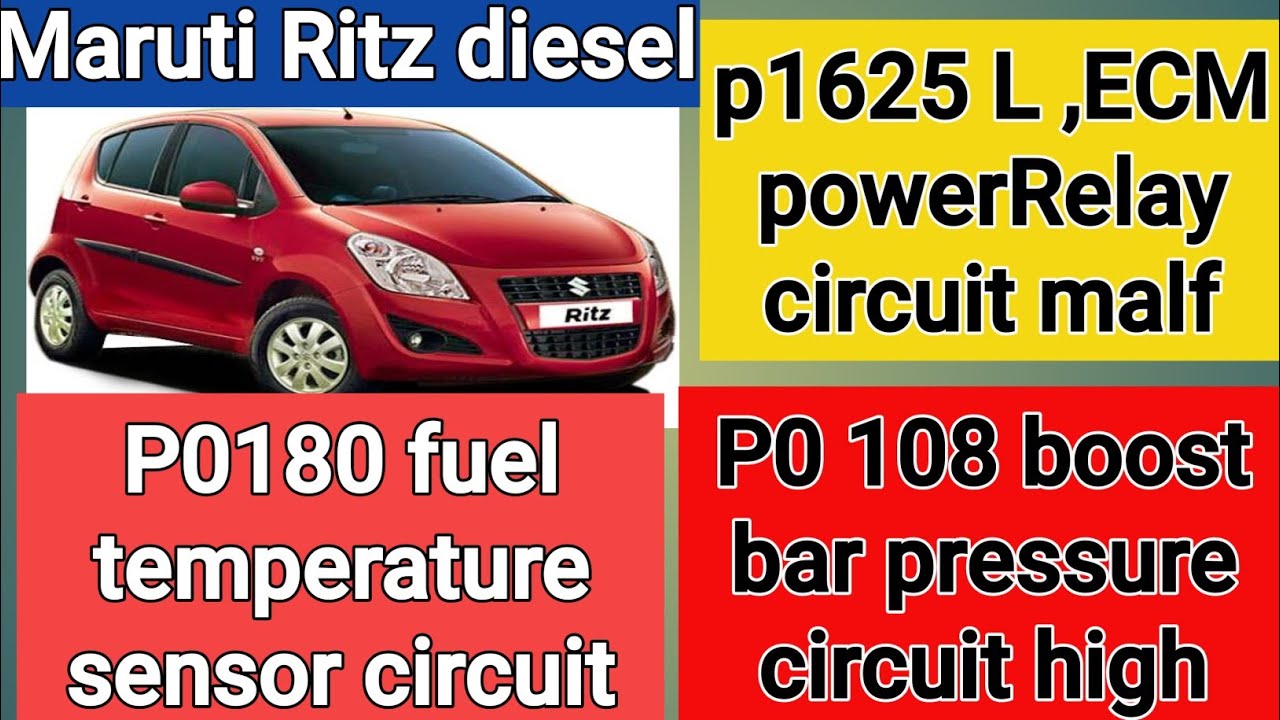 p1625 P0180 P0108 how to check maruti Ritz petrol, malf boost bar ...