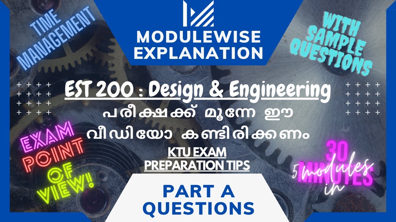 EST200: Design & Engineering KTU Exam preparation | Module wise ...