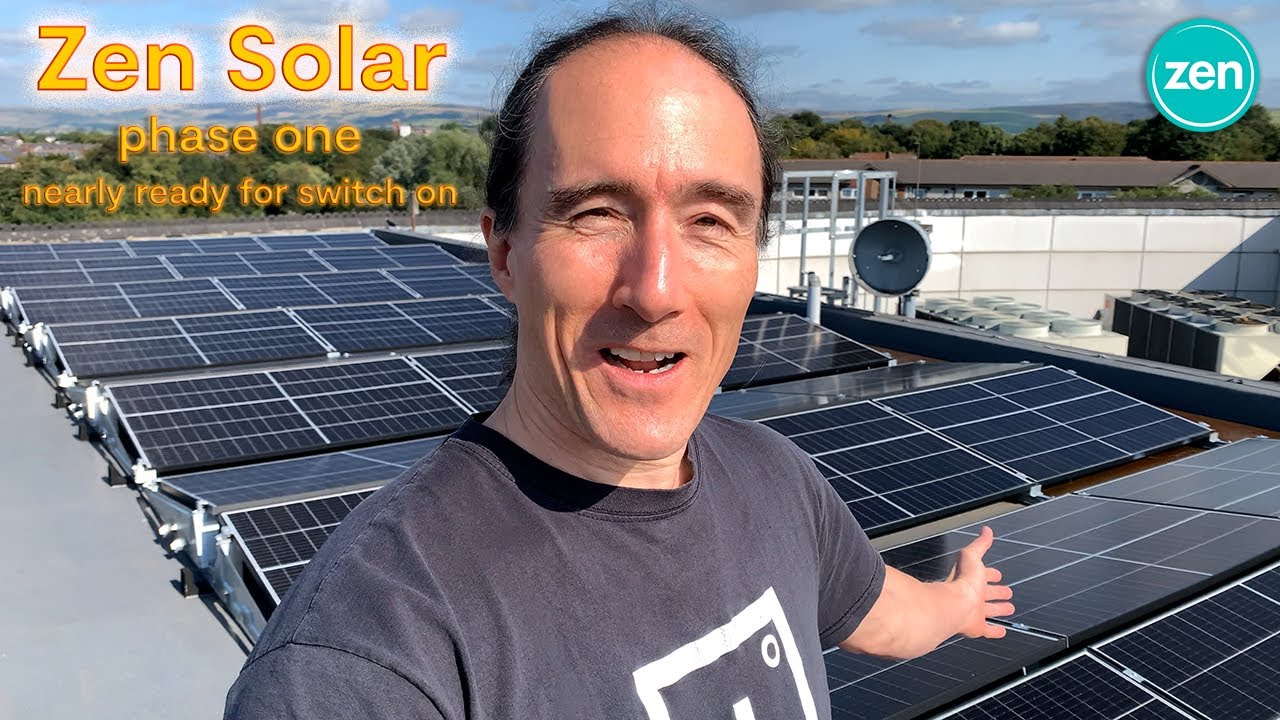 Zen solar power project phase 1, nearly ready to switch on - YouTube