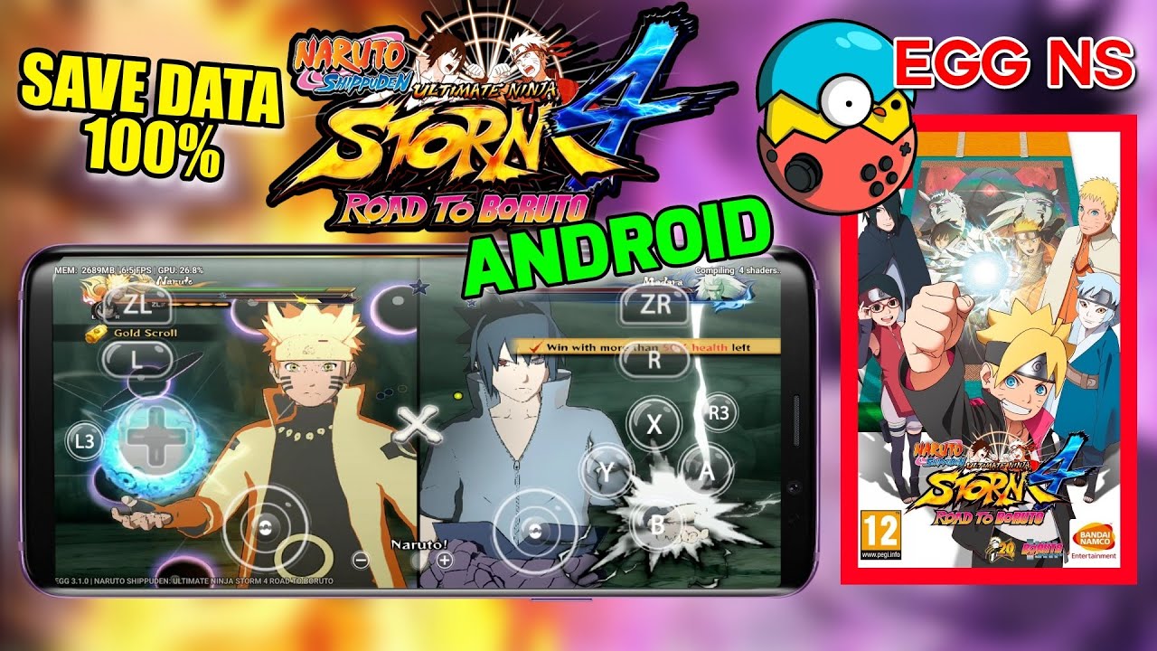 SAVEDATA 100% NARUTO STORM 4 HP ANDROID EGG NS OFFLINE - YouTube