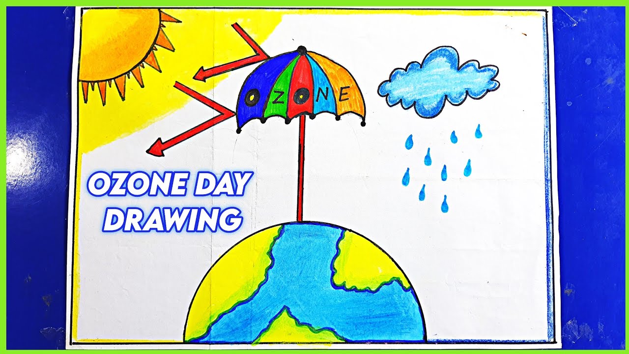 world Ozone day drawing | ozone day poster save earth | save earth ...