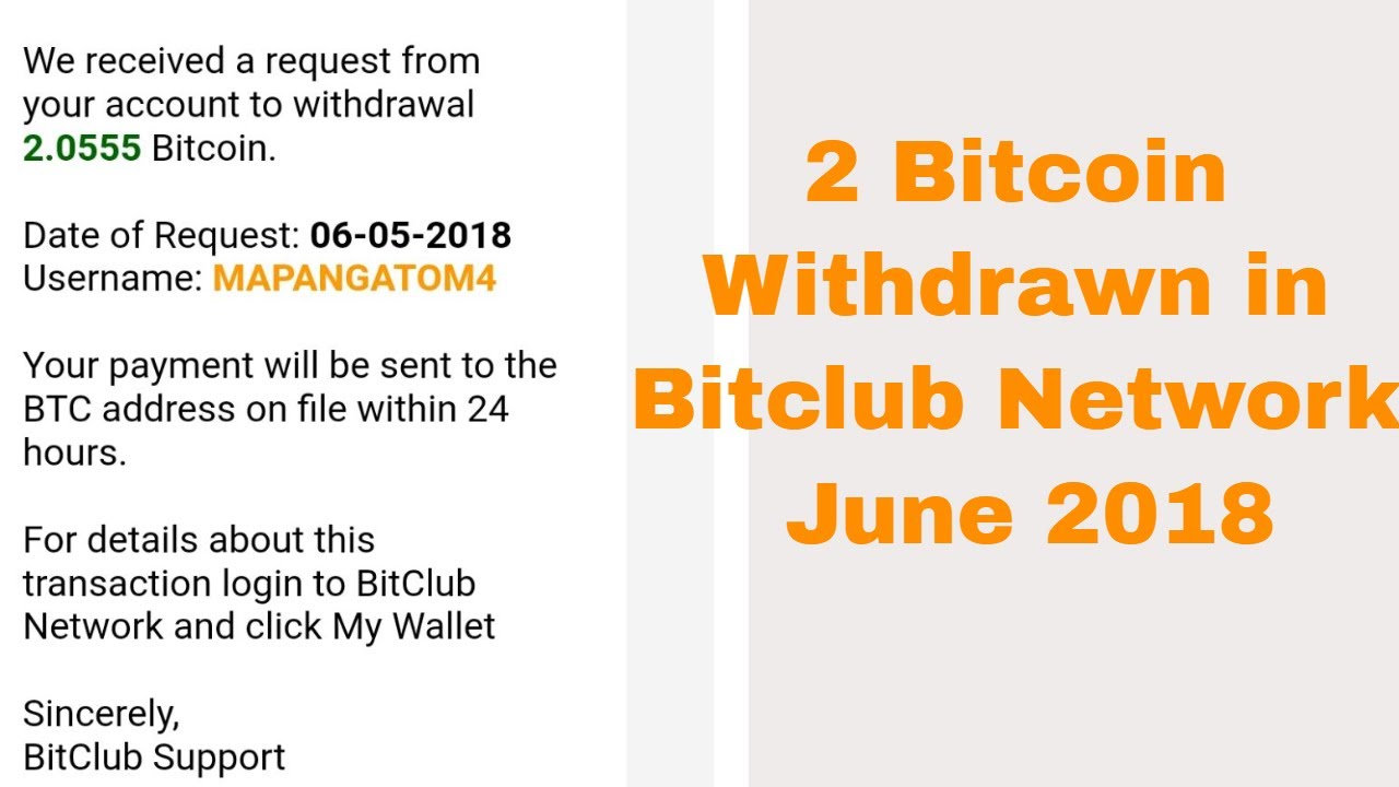 Bitcoin Mining with Bitclub Network - Withdrawal are Possible 2 Bitcoin ...