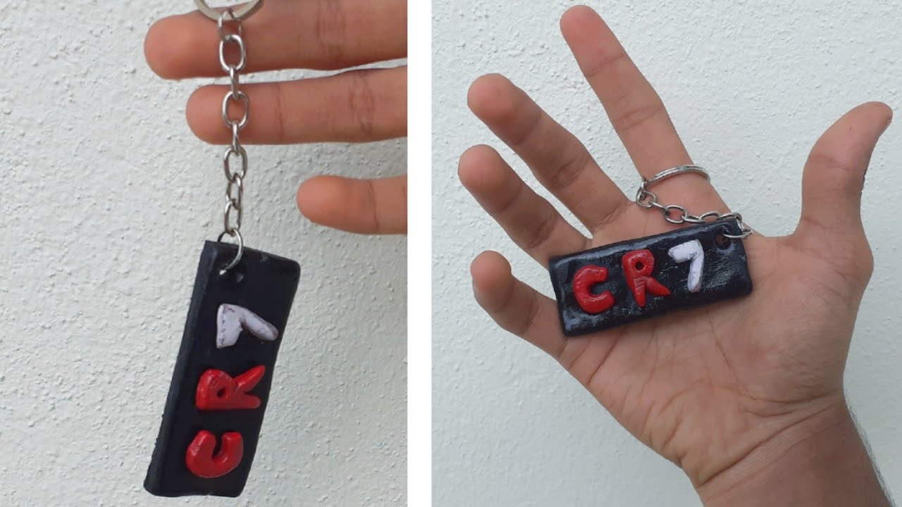How to make CR7 key chain / making Cristiano Ronaldo key chain. - YouTube