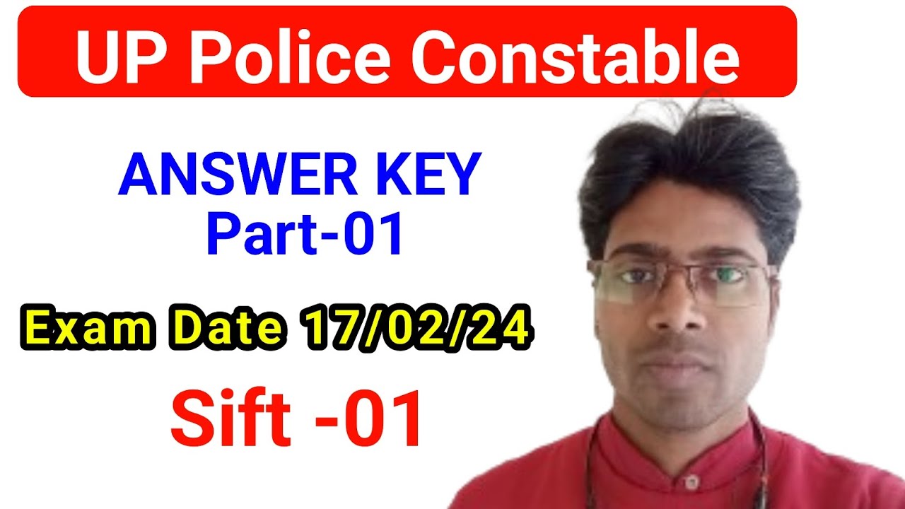 UP Police Constable Exam Sift 1 Answer key | UP Police Constable 2024 ...