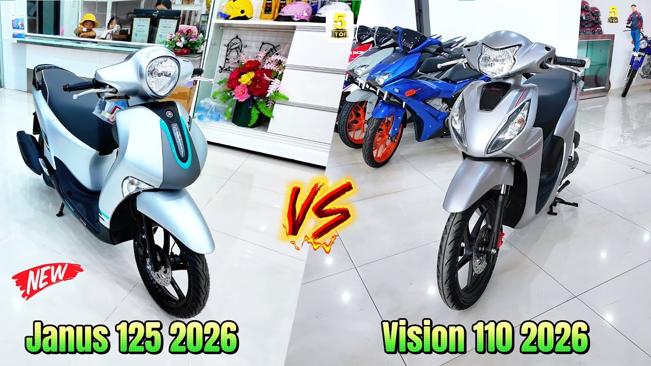 Honda Vision 110 2026 VS Yamaha Janus 125 2026 Chọn AI khi cả 2 đều HOT ...