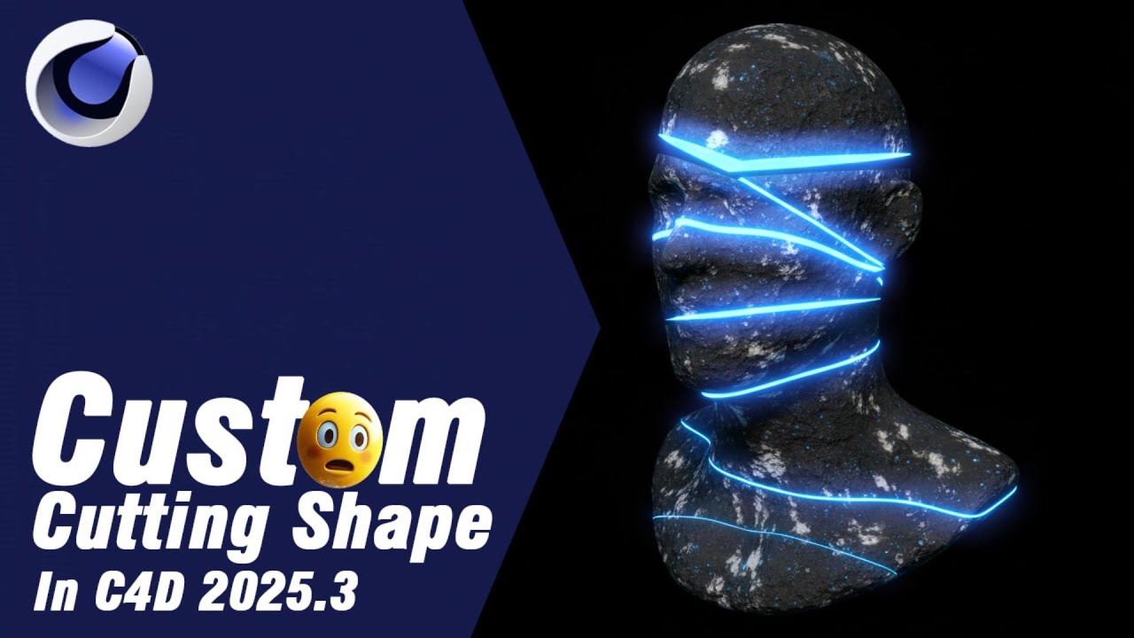 Custom cutting shape in C4D - YouTube