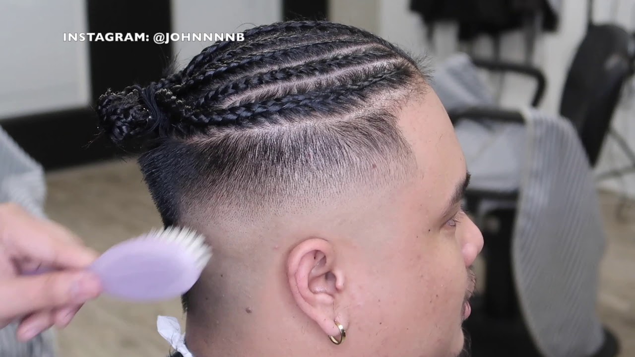 BRAIDS AND FADES BARBER TUTORIAL - YouTube