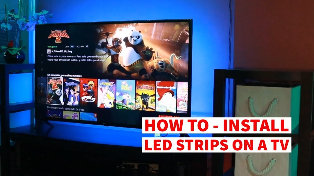 How to Install LED Strips on a TV - YouTube