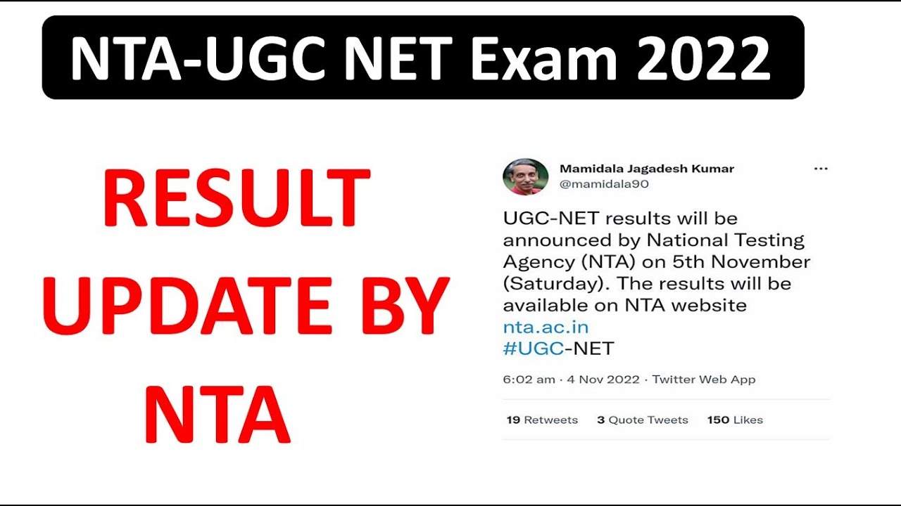 UGC NET Exam 2022 Official Result Update by NTA - YouTube
