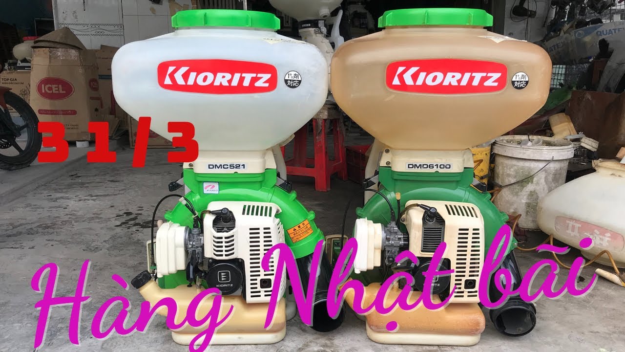 Hàng Nhật bãi ngày 31/3 máy xạ lúa phun phân thổi lá Nhật bãi hàng hệ động kioritz - YouTube