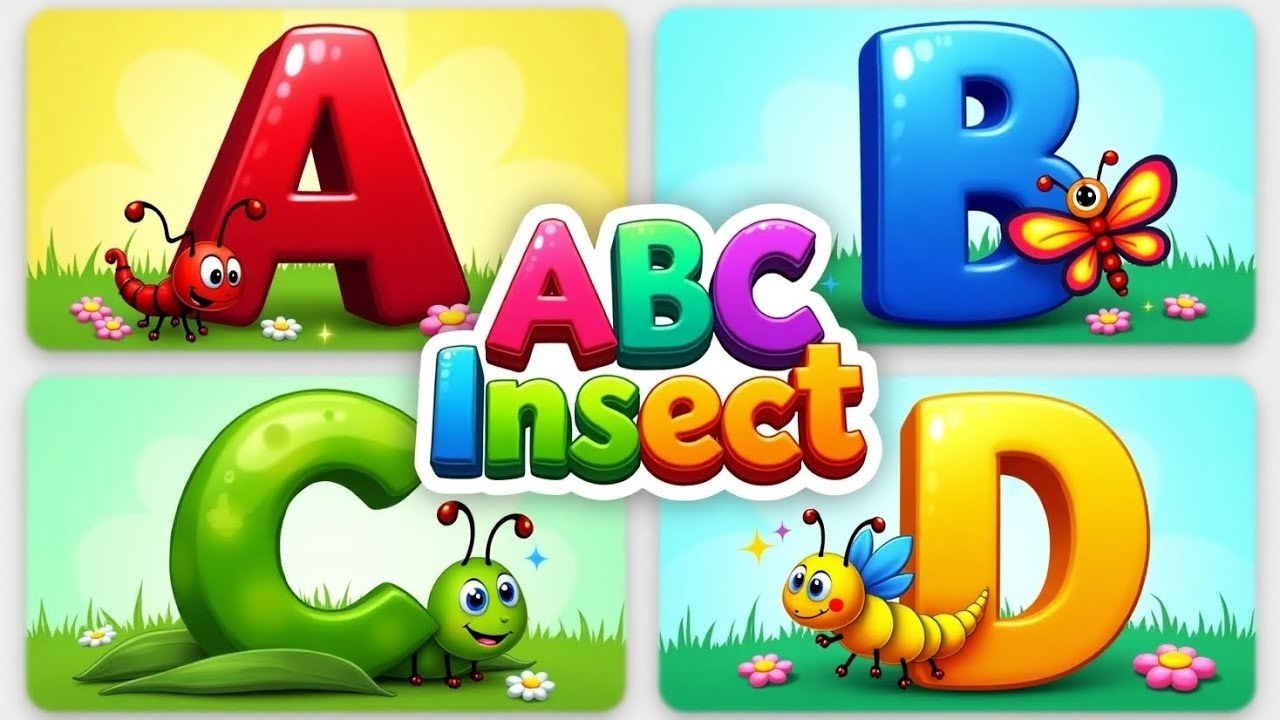 ABC Insect Learning for Kids | A to Z Bug Alphabet Song | Fun ...