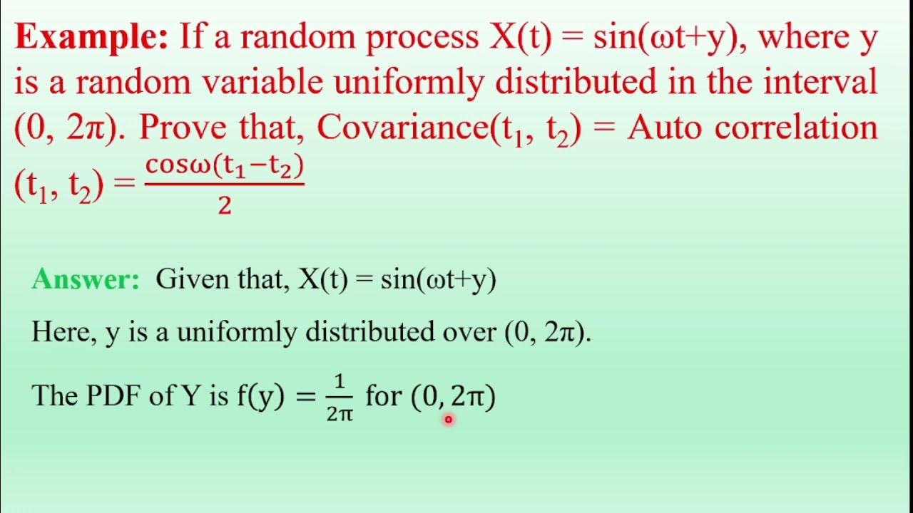 PTSP#Problem on Auto Correlation Function & Auto Covariance Function of ...