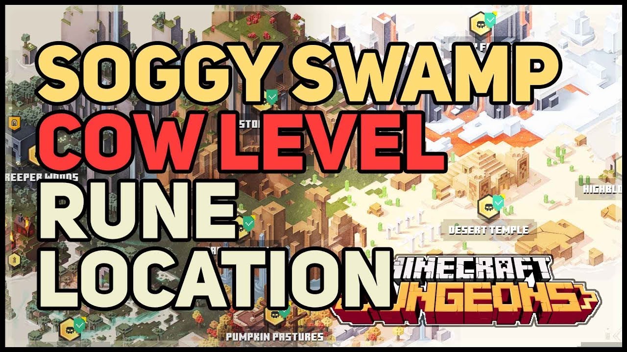 How to find Soggy Swamp Secret Rune Minecraft Dungeons - YouTube
