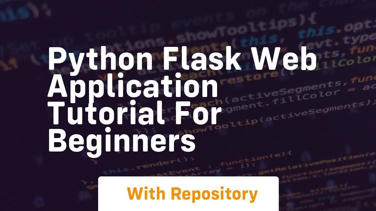 python flask web application tutorial for beginners - YouTube