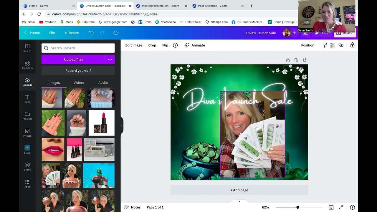 How to add your face to a Canva Graphic - YouTube