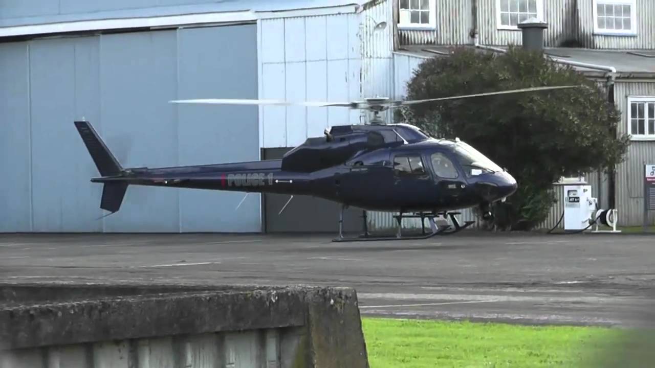 NZ POLICE EAGLE AS355F1 HELCOPTER - TAKE OFF - YouTube