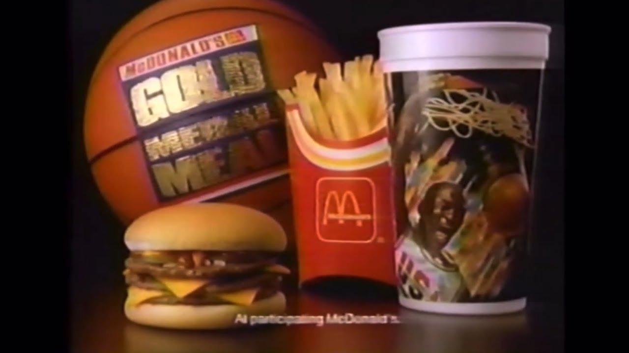 1992 McDonalds Olympic Dream Team Cups Gold medal Meal Commercial - YouTube