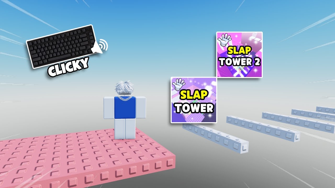 BEATING SLAP TOWER 1 AND SLAP TOWER 2 BUT ITS KEYBOARD ASMR...👋 ...