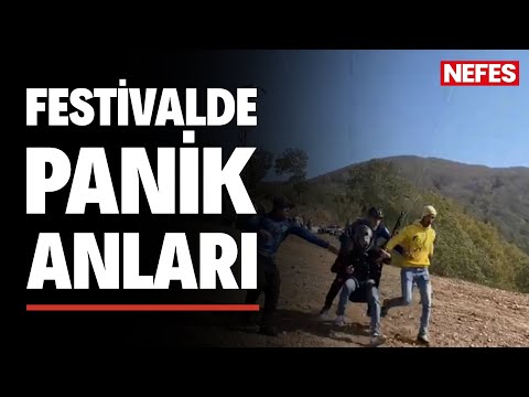 Renkli festivalde kısa süreli korku: Paraşütçü kayaya çarptı