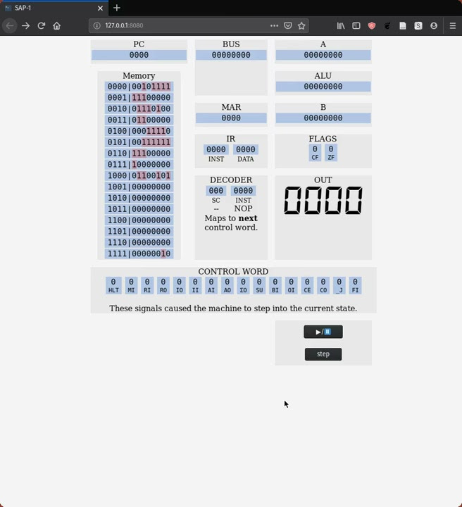 Simple As Possible 8-Bit Emulator - Early Build - YouTube